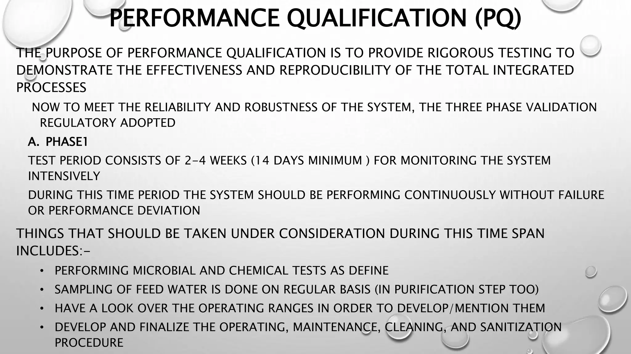 Validation of utility system (water system) | PPTX