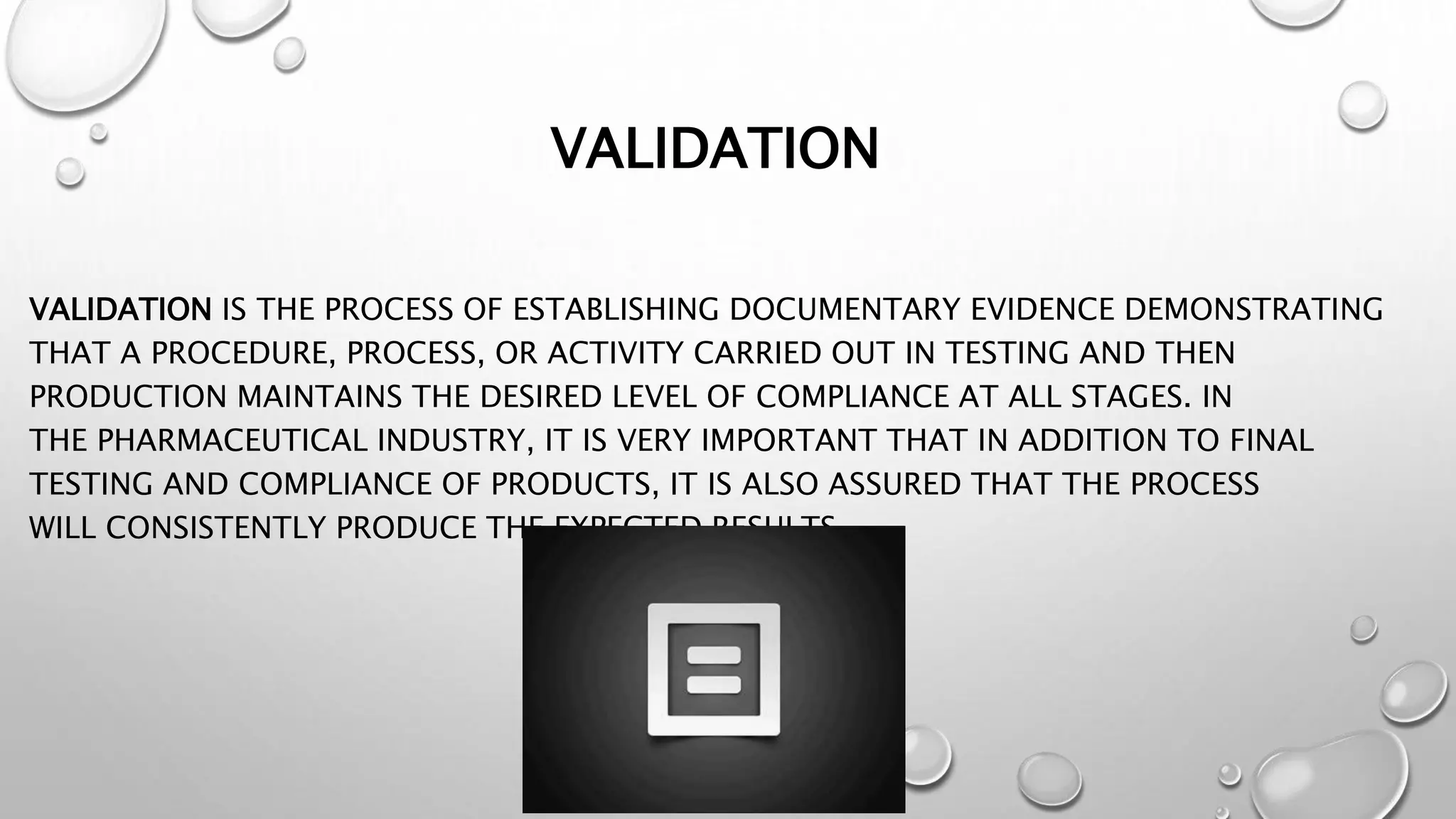 Validation of utility system (water system) | PPTX