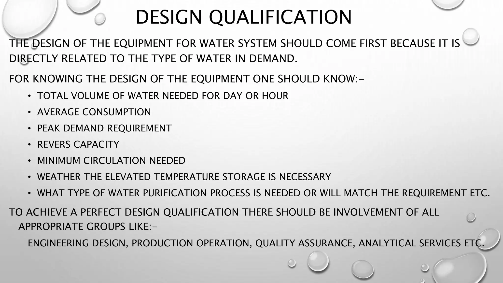 Validation of utility system (water system) | PPTX