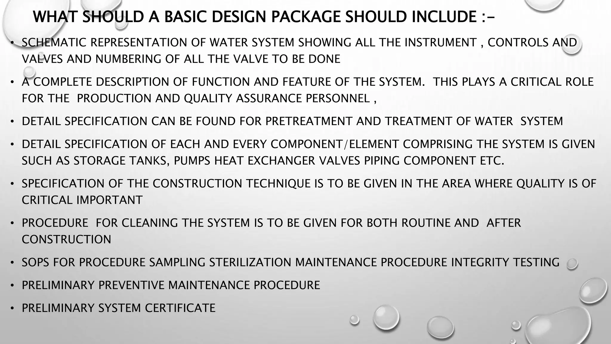 Validation of utility system (water system) | PPTX