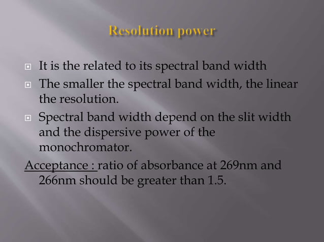 Validation Of Uv Visible Spectrophotometer Pptx