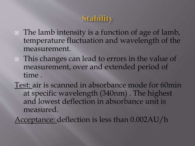 Validation Of Uv Visible Spectrophotometer Pptx