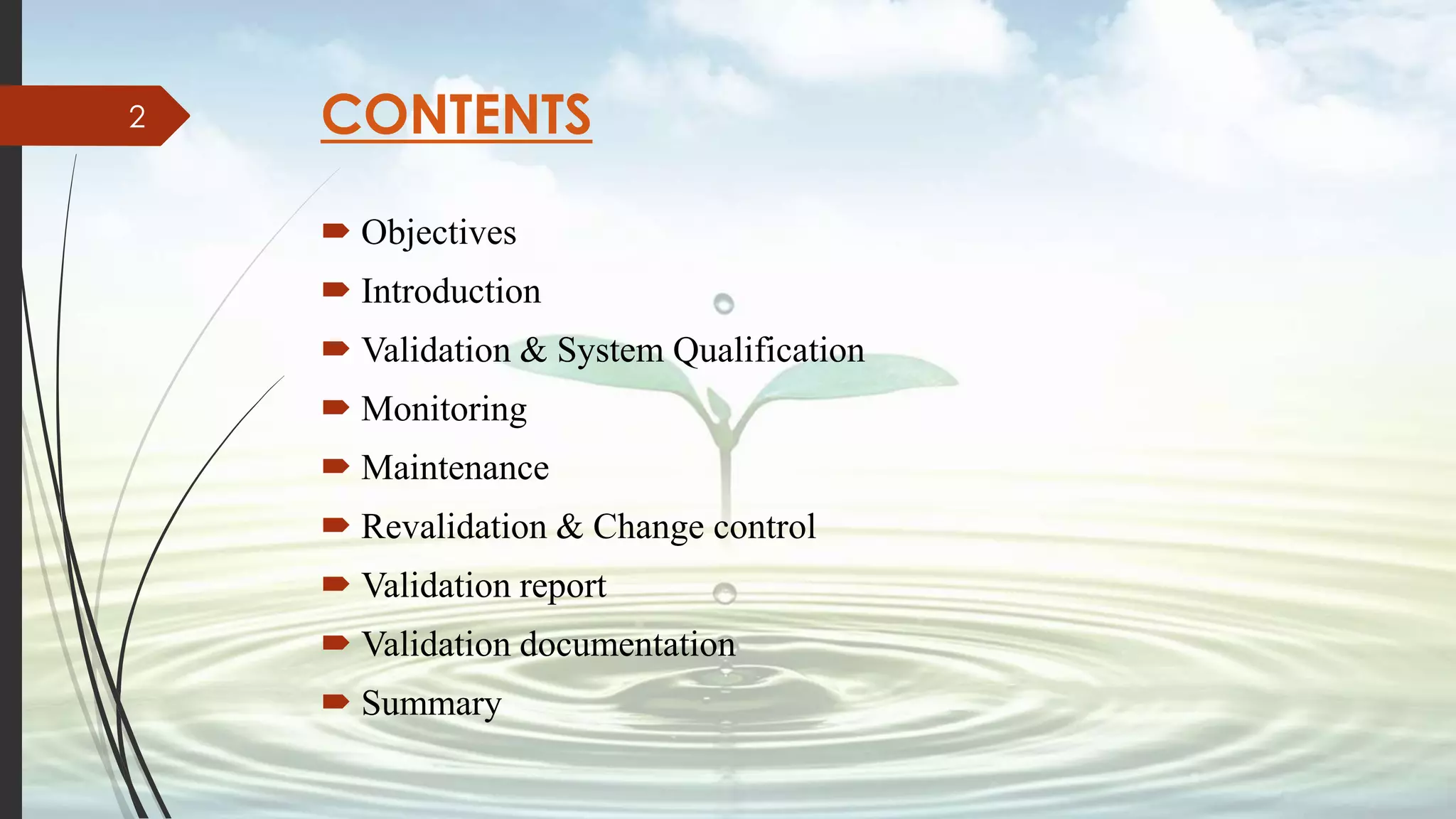 Validation of water | PPTX