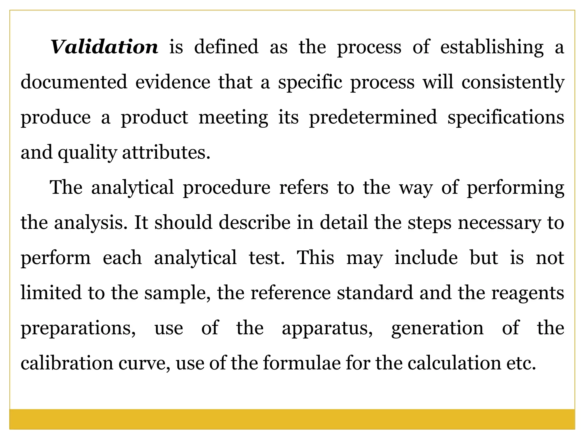 Validation parameters | PPTX