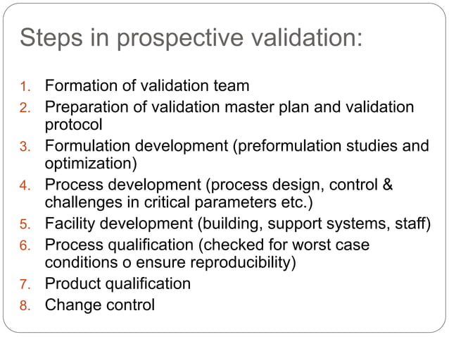 Validation Scope Of Validation Urs Who Guidelines For Validation
