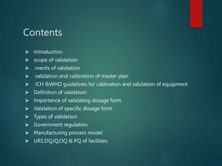 Pharmaceutical validation , Types of validation | PPTX