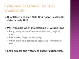 Quantifiler-Y Validation Study | PPTX