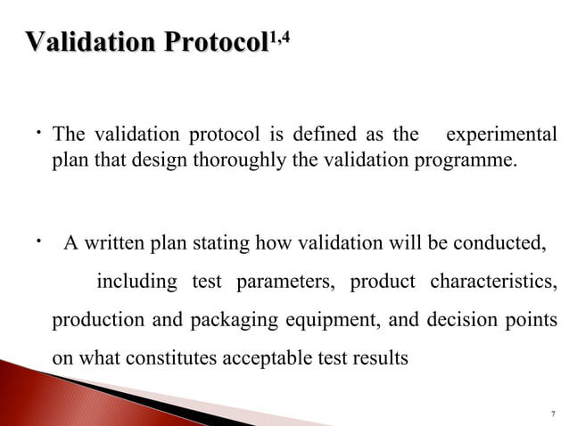 Validation Protocol | PPT