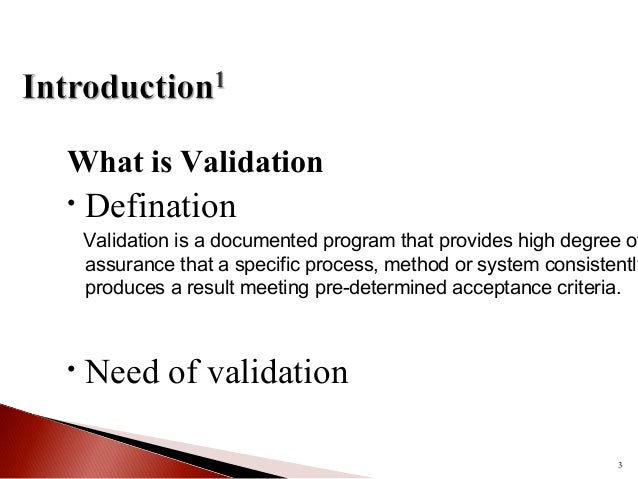 Validation Protocol