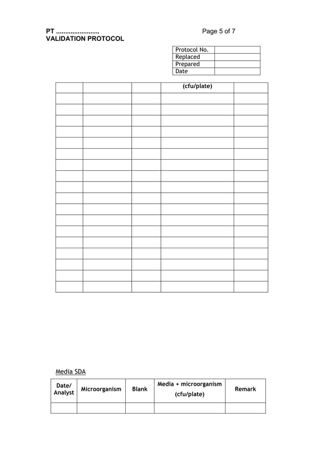 Contoh protokol validasi metode analisis mikrobiologi #2 | DOCX