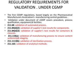 Validation regulatory review | PPT