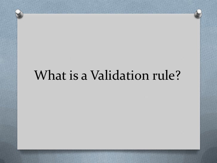 Validation Rule Text And Input Masks