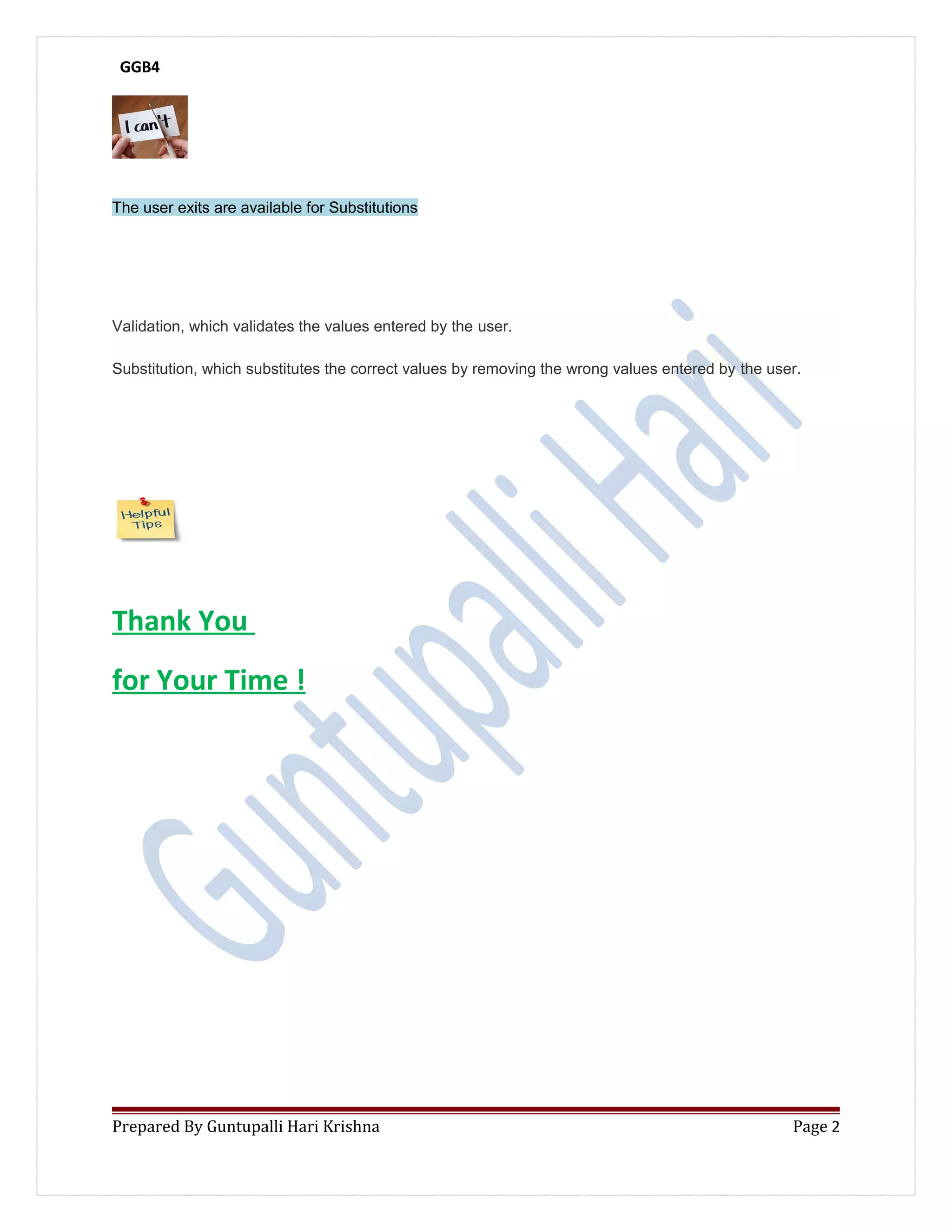 SAP Validation and substitution | PDF