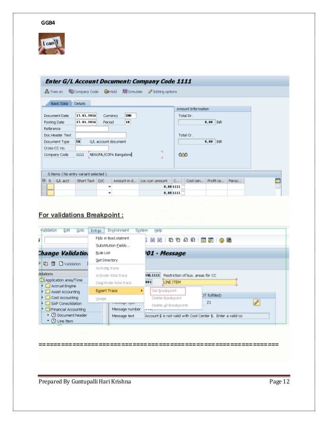 Sap Validation And Substitution 
