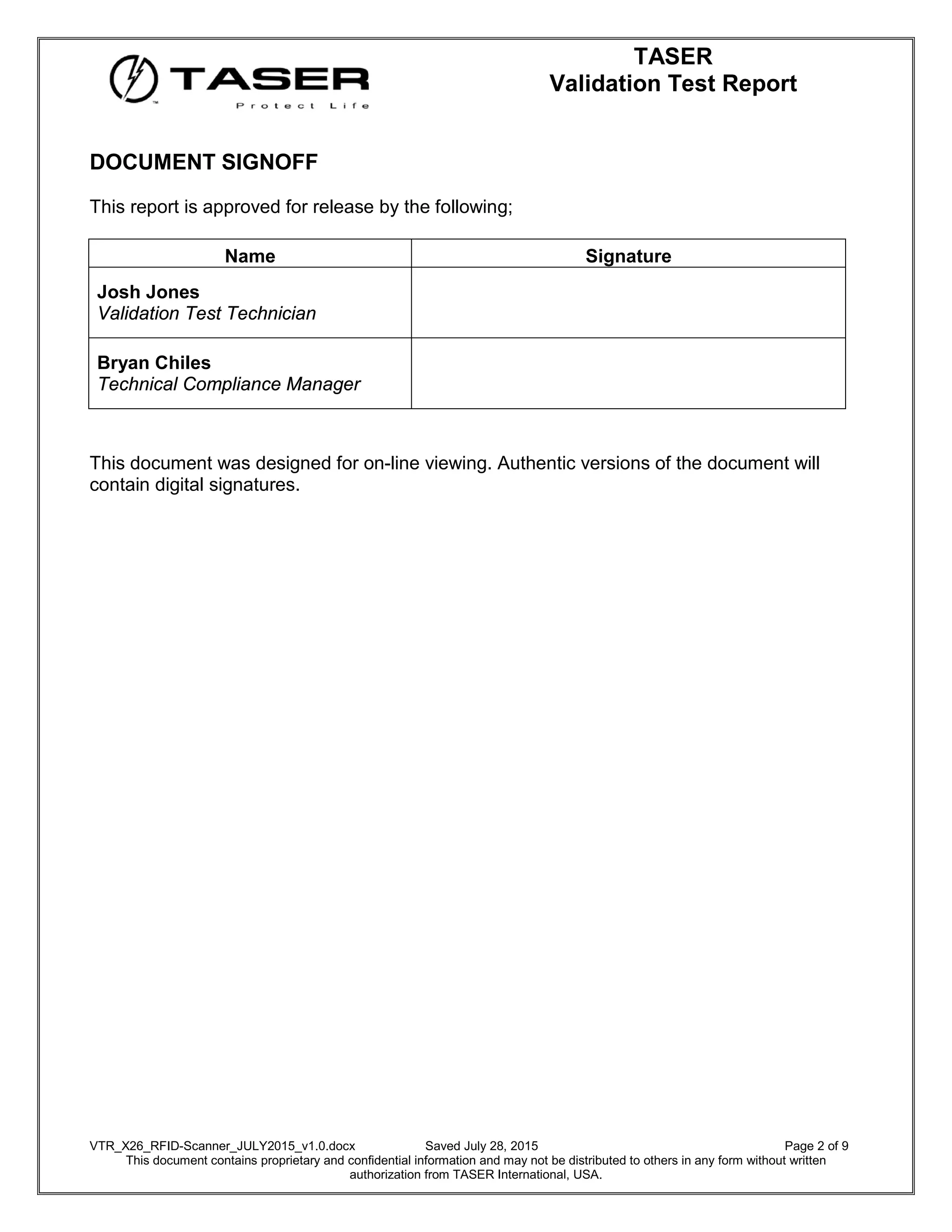 Validation test report | PDF