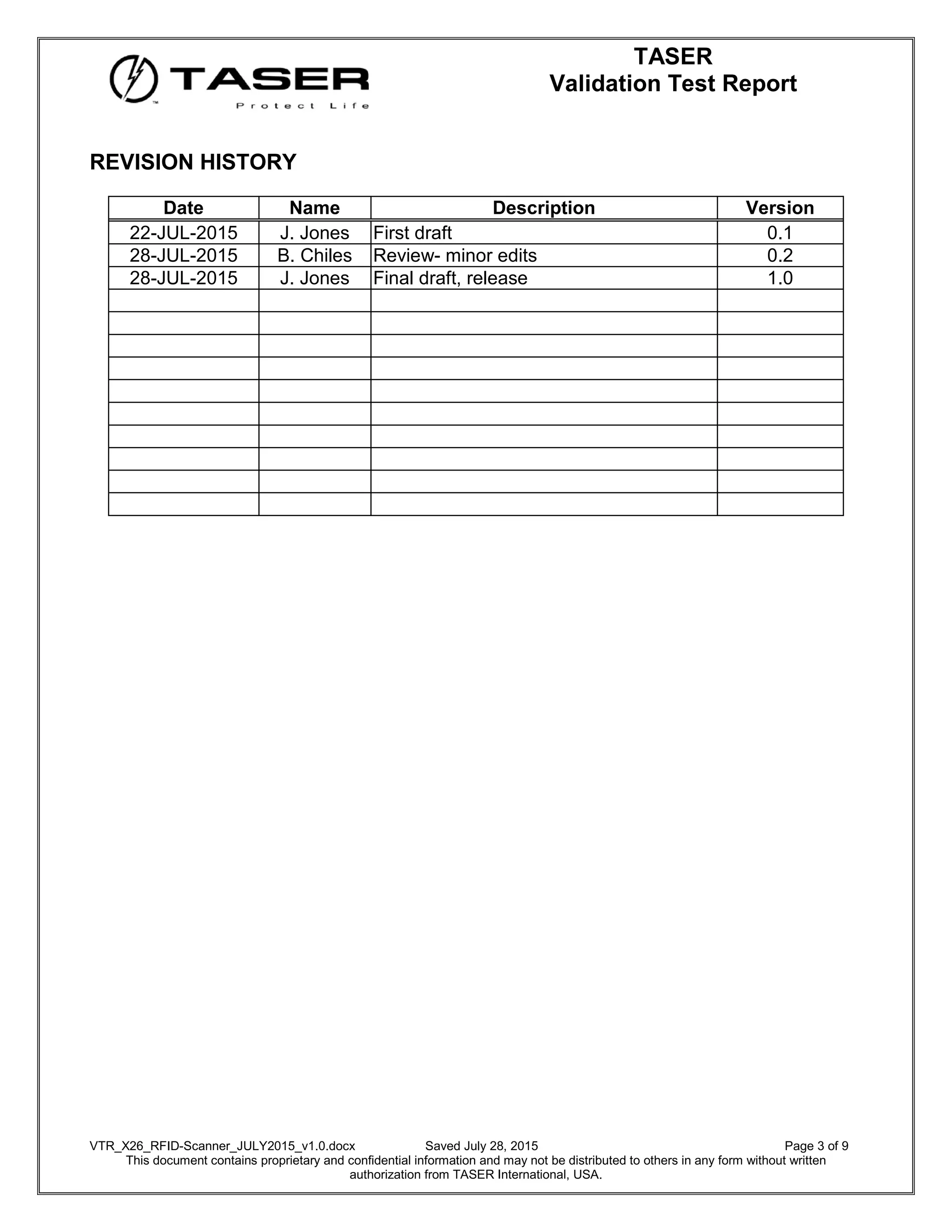 Validation test report | PDF