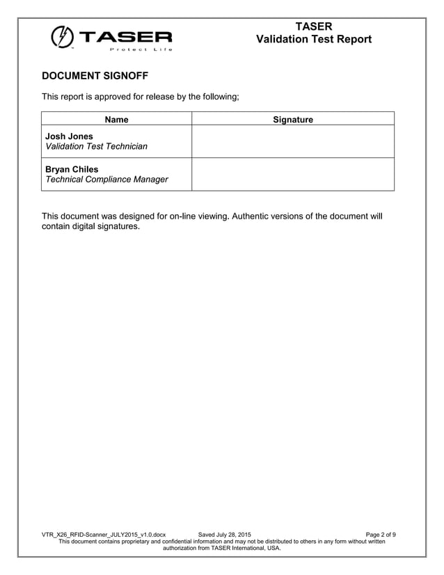 Validation test report | PDF