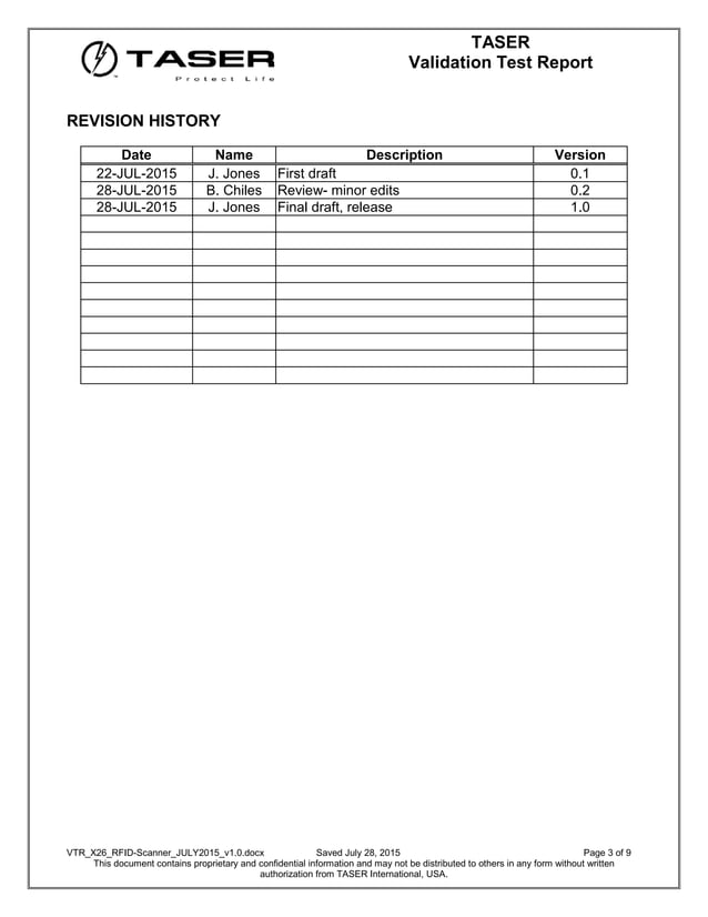 Validation test report | PDF
