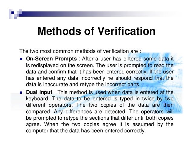 Validation Verification