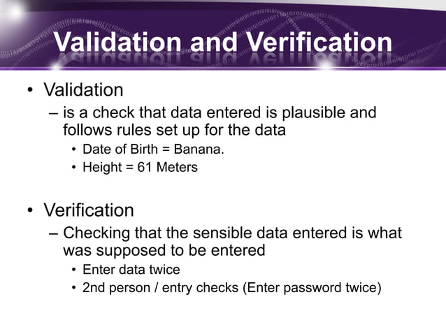 Validation Verification Output And Backup Ppt
