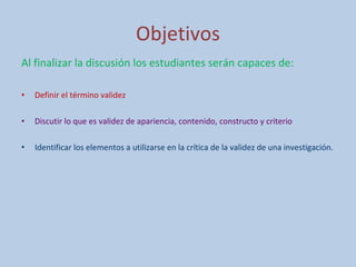 Validez | PPT