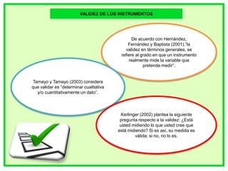 Validez y confiabilidad | PPTX