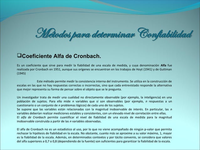 Validez y confiabilidad de instrumentos de medición en investigación ...