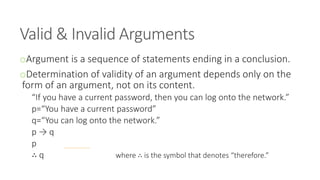 Valid & invalid arguments | PPTX