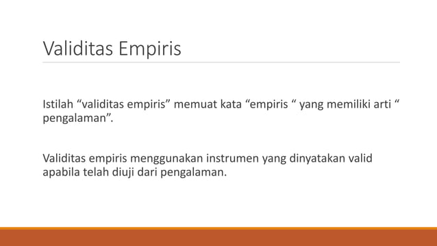 Validitas dan reabilitas | PPTX