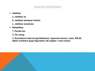 Validitas dan Reliabilitas Metode Penelitian Pendidikanpptx | PPTX