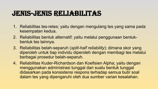 materi PPT tentang Validitas dan Reliabilitas | PPTX