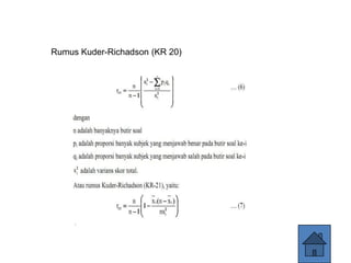 Validitas dan reliabilitas intrumen penelitian | PPT