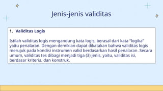 VALIDITAS metodologi penelitian pendidikan kimia .pptx