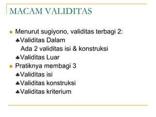 VALIDITAS RELIABILITAS.ppt
