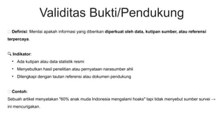 Validitas Sumber Data pembelajaran Informatika | PPTX