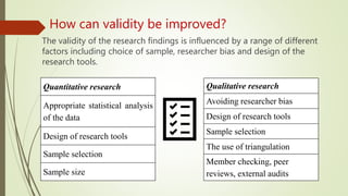Validity in Research | PPTX