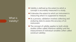 Validity In Research