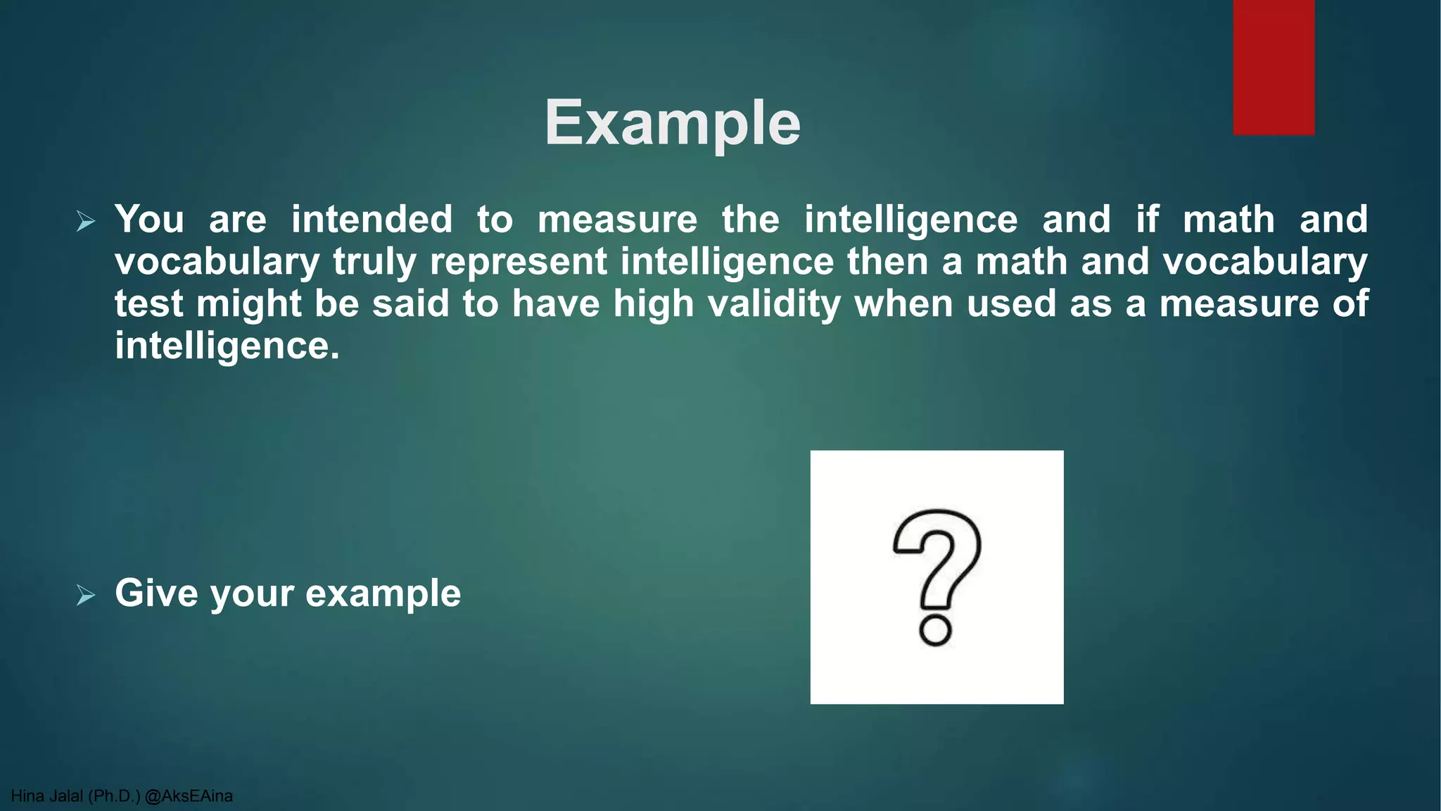 Validity (Educational Assessment) | PPT