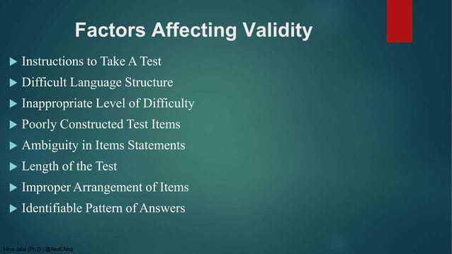 Validity (Educational Assessment) | PPT