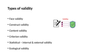 Validity.pptxDiscusses validity in research studies | PPTX