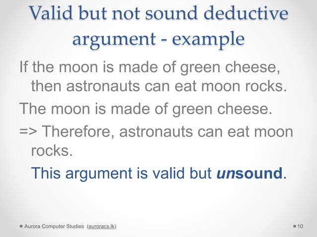 Validity of argument | PPTX | Science