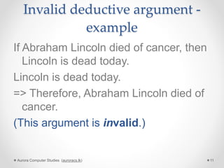 Validity of argument | PPTX