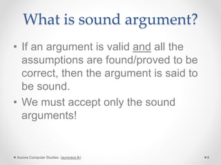 Validity of argument | PPTX