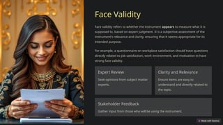 Validity of Research Instruments - Research Methodology | PPTX
