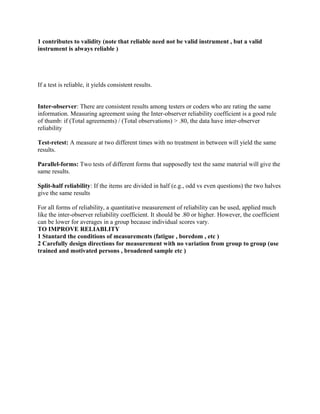 Validity and reliability | DOC