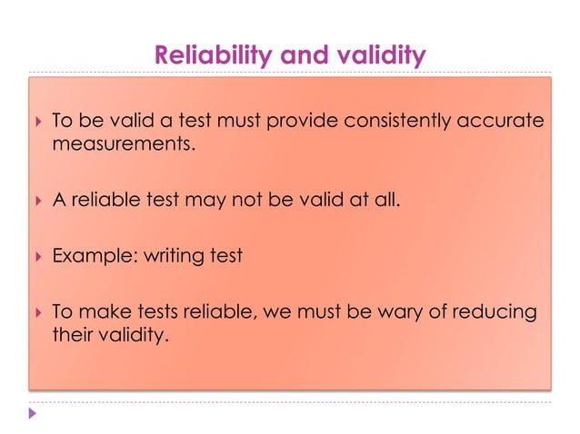 Validity and Reliability | PPTX | Resume Writing and Advice | Job Search