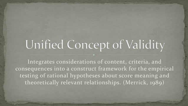 Validity and reliability | PPTX