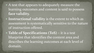 Validity and reliability | PPTX