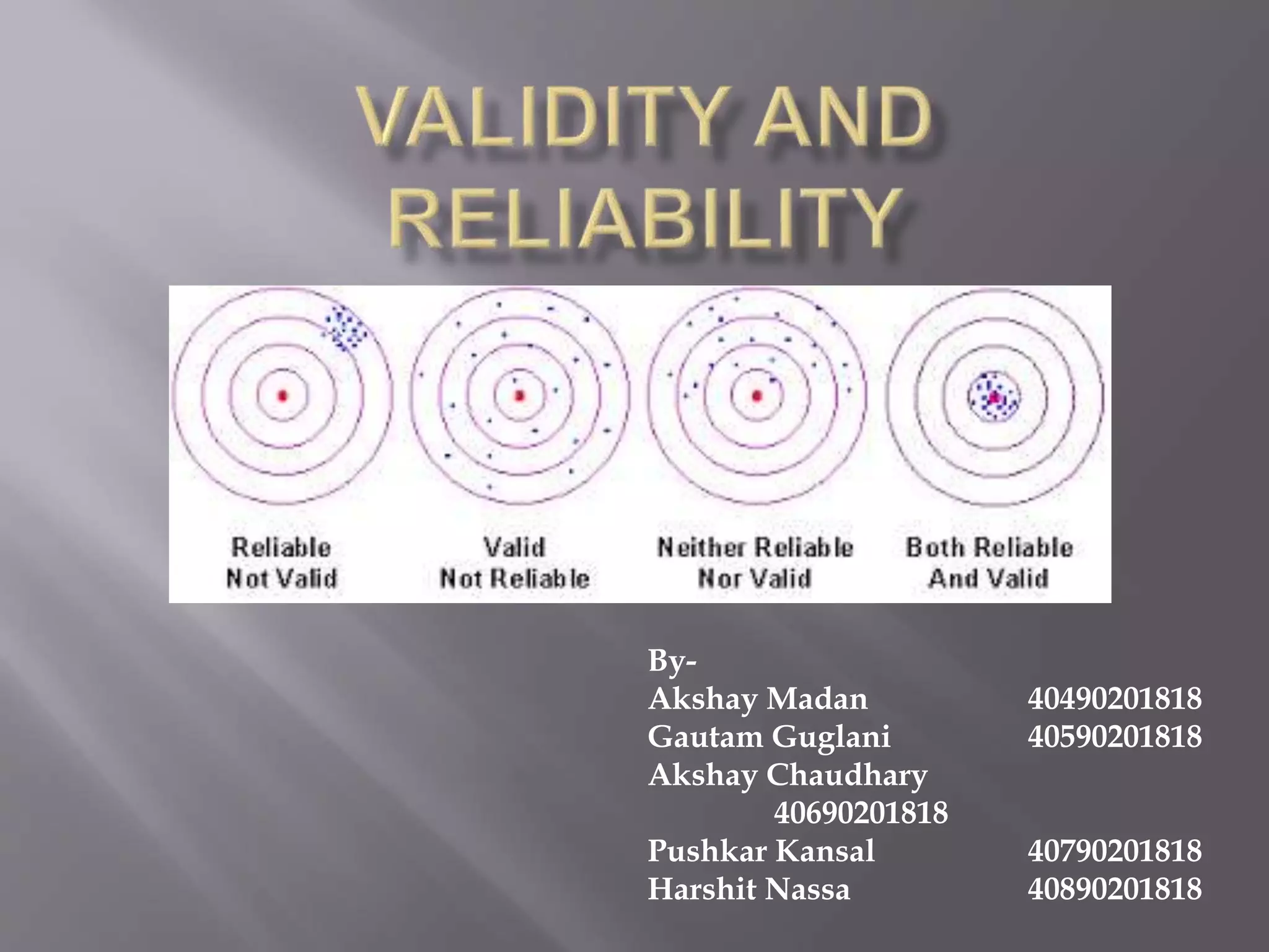 Validity and reliability | PPTX