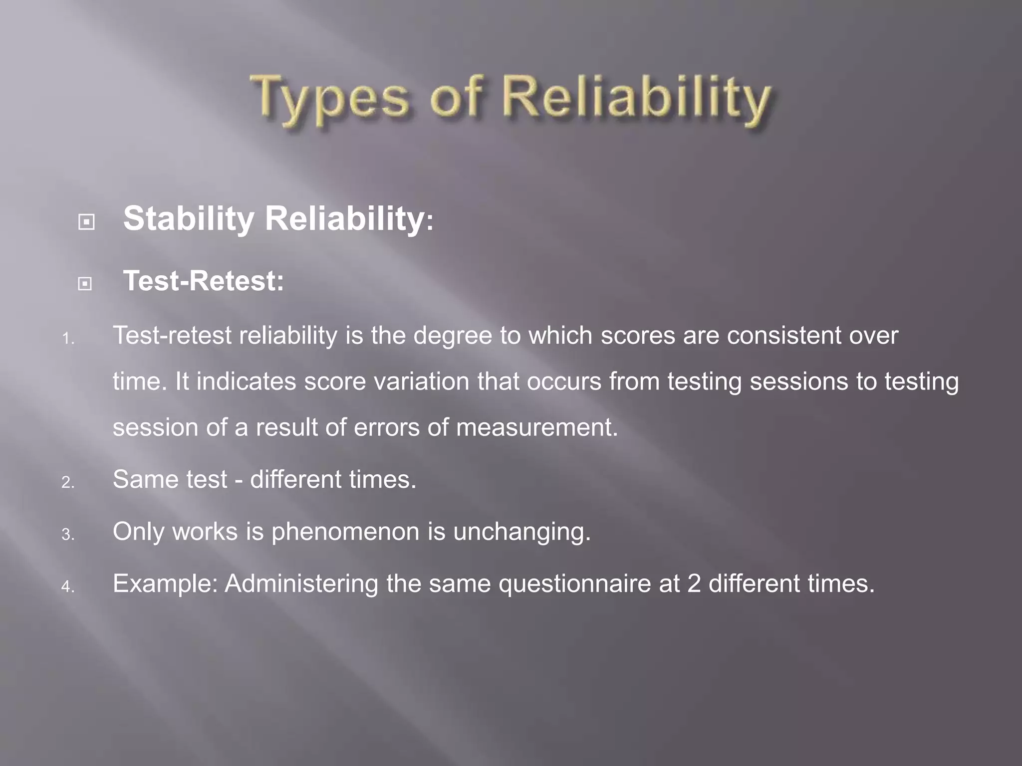 Validity and reliability | PPTX